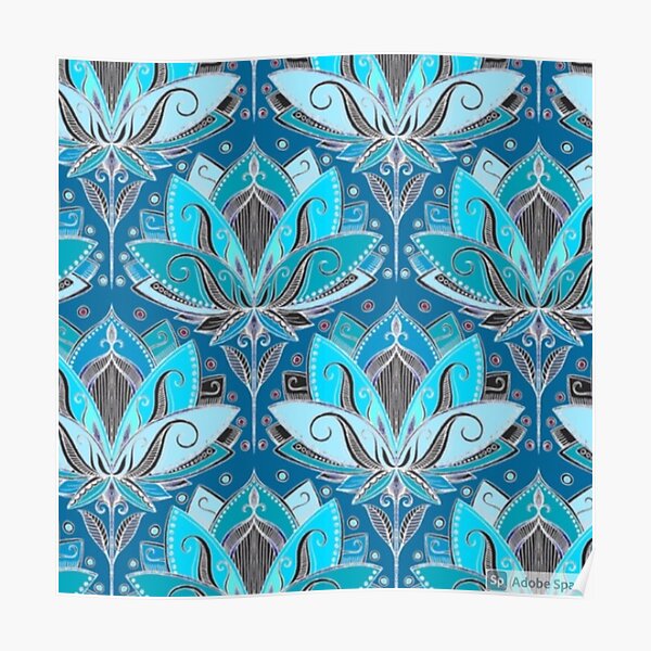 "Blue lotus" Poster for Sale by captinvantastic | Redbubble