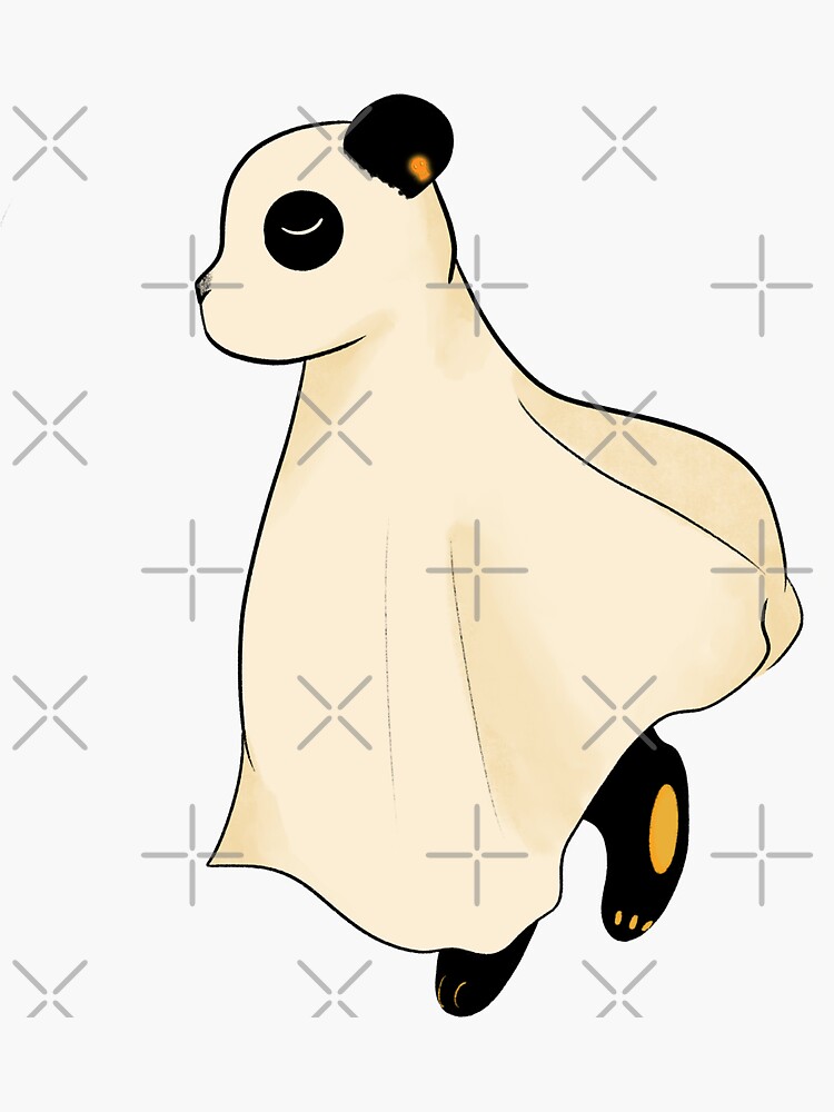 "Spooky Ghost Panda" Sticker for Sale by CoffeePandaArt | Redbubble