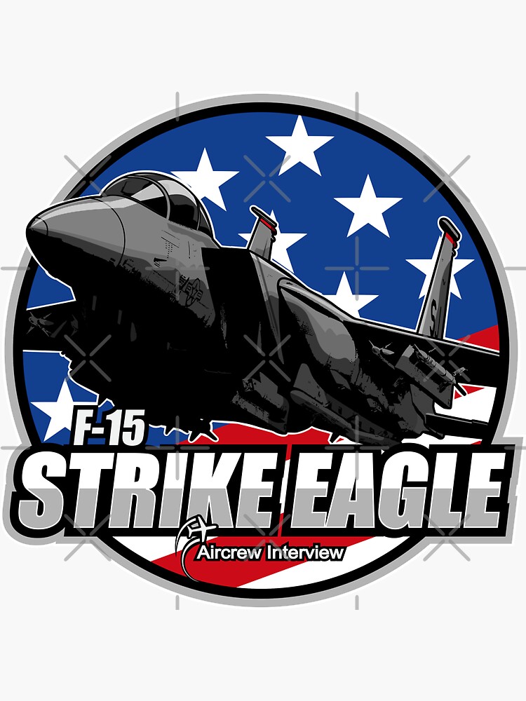 "F-15 Strike Eagle" Sticker by ACInterview | Redbubble
