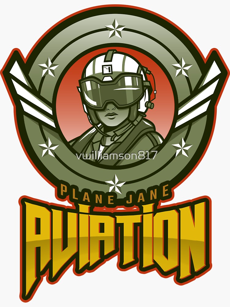 "Plane Jane Aviation" Sticker for Sale by vwilliamson817 | Redbubble