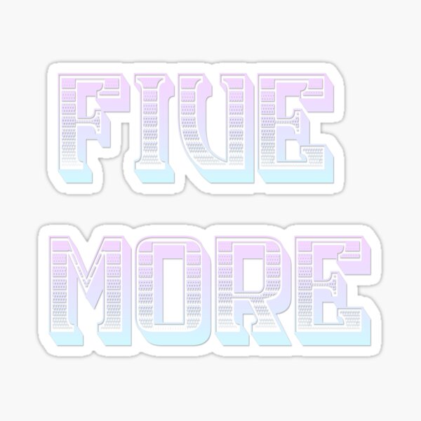 "Five minutes more" Sticker for Sale by yayor | Redbubble