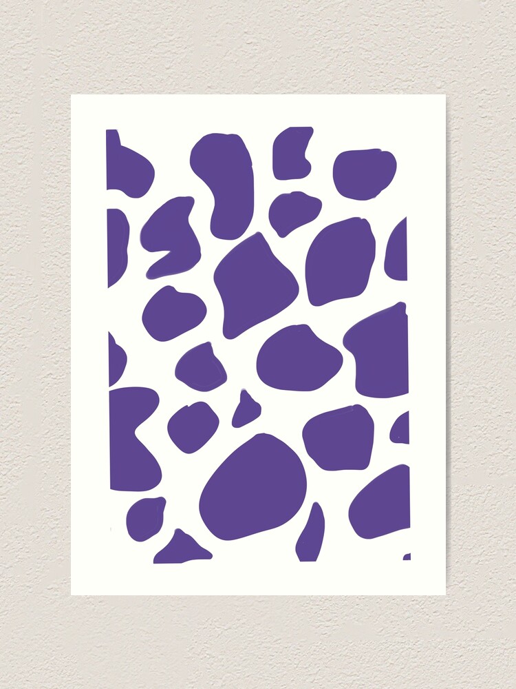 "Purple Moo Cow Print" Art Print for Sale by oodledoodle | Redbubble