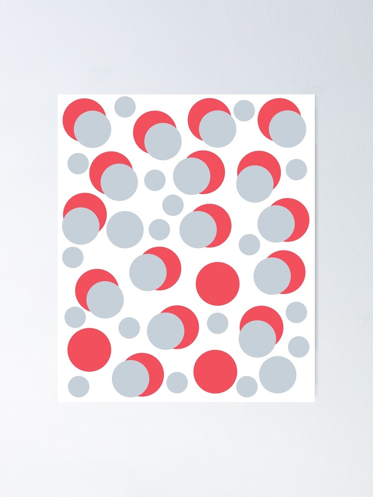 "red and gray circles" Poster for Sale by clazzyteez | Redbubble