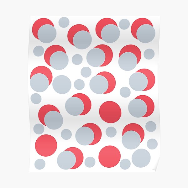 "red and gray circles" Poster for Sale by clazzyteez | Redbubble