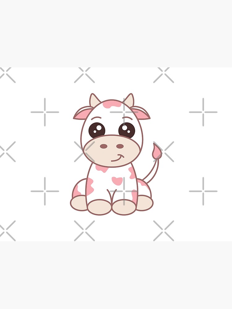 "Cute pink strawberry cow. " Photographic Print by TashaVector | Redbubble