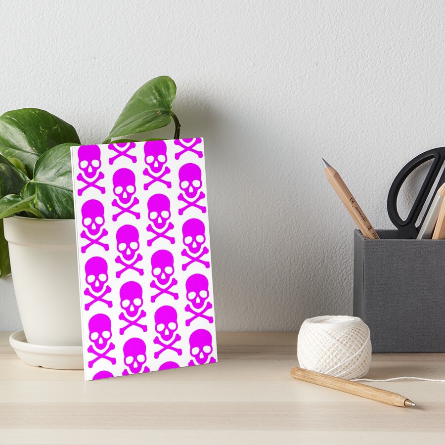 "Magenta Soulcycle Skull" Art Board Print by artbySC | Redbubble