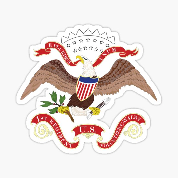 "Rough Riders Flag" Sticker for Sale by wolfcooper | Redbubble