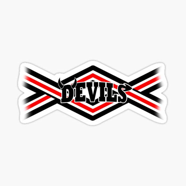 "red devils cheer team logo" Sticker for Sale by redhaught | Redbubble