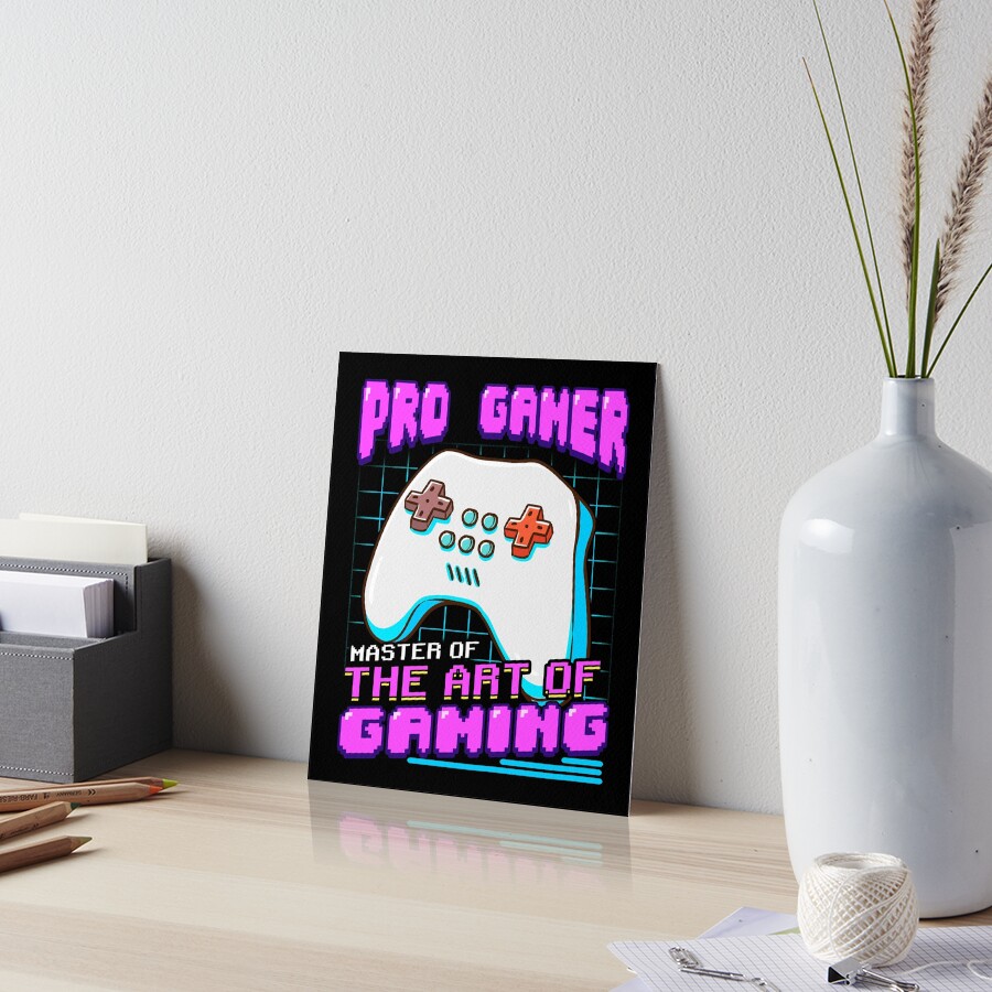 "Pro Gamer Retro Gaming 80s 90s For Video Game Enthusiast" Art Board ...