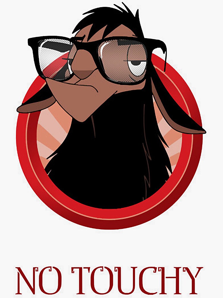 "No touch! No touchy!" Sticker for Sale by AnthonyShields | Redbubble