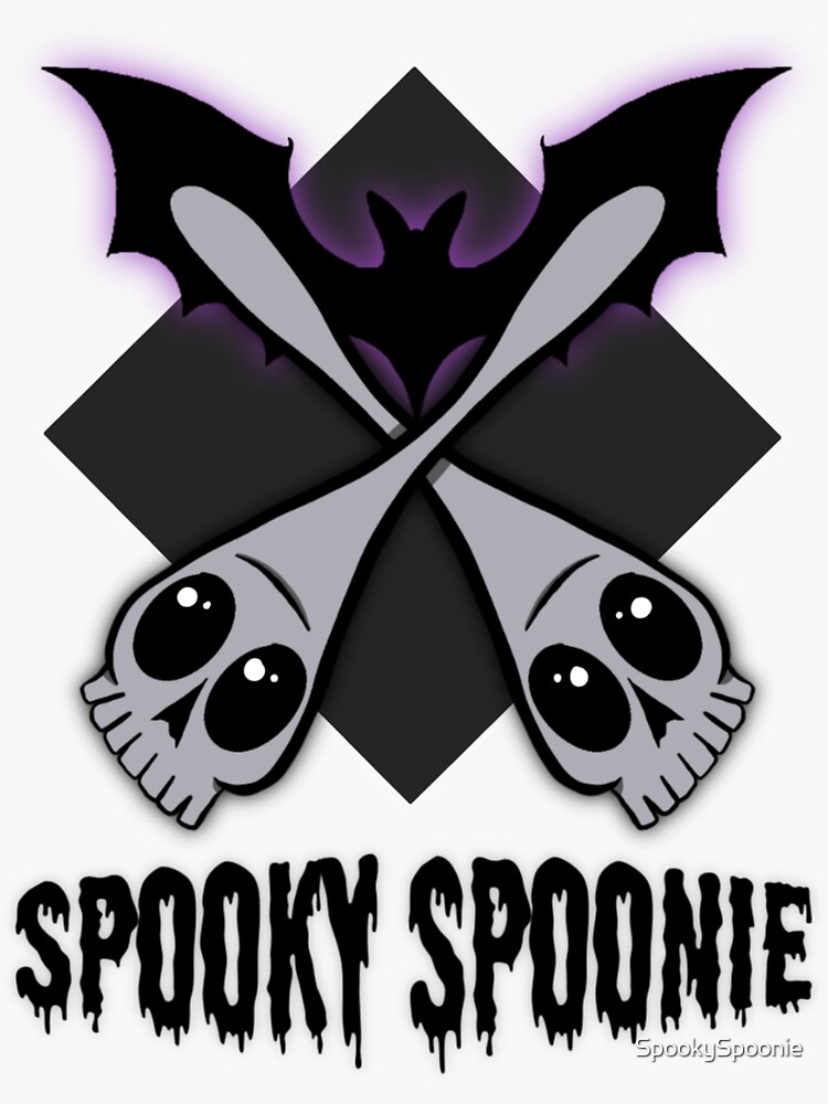 "Spooky Spoonie Logo" Sticker for Sale by SpookySpoonie | Redbubble