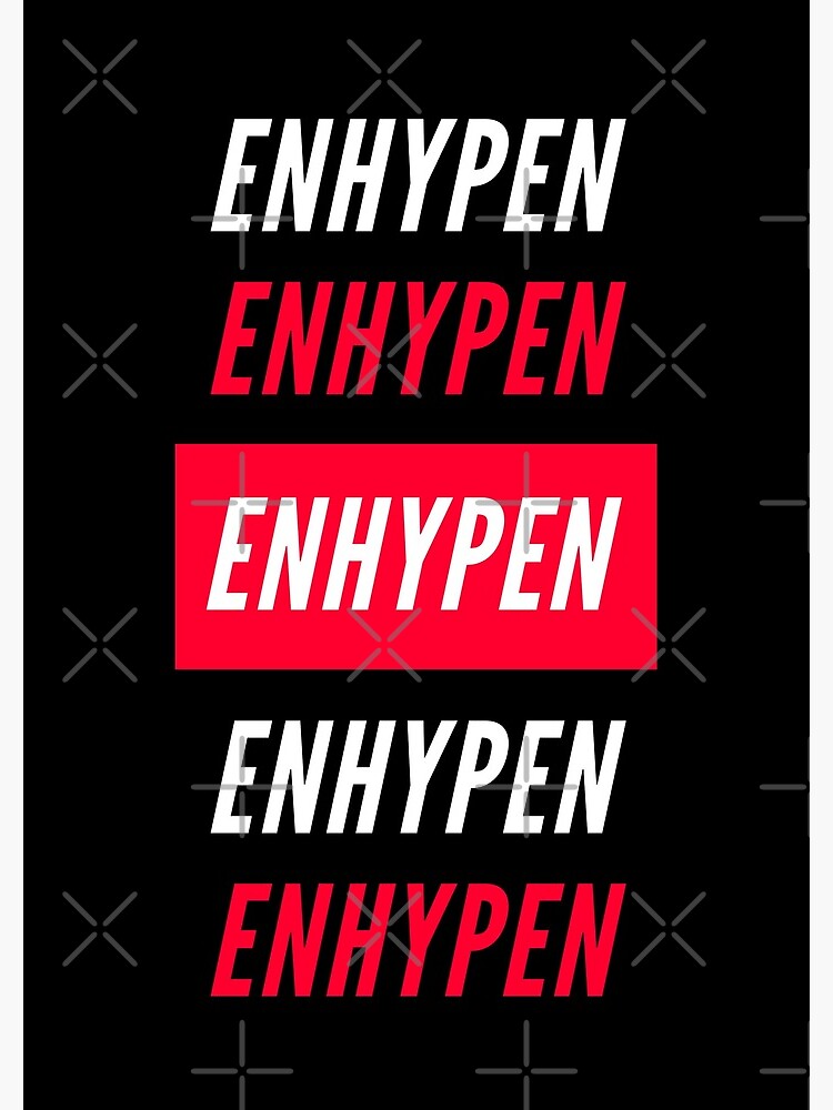 "ENHYPEN Kpop Group Logo Red" Spiral Notebook for Sale by SugarSaint ...