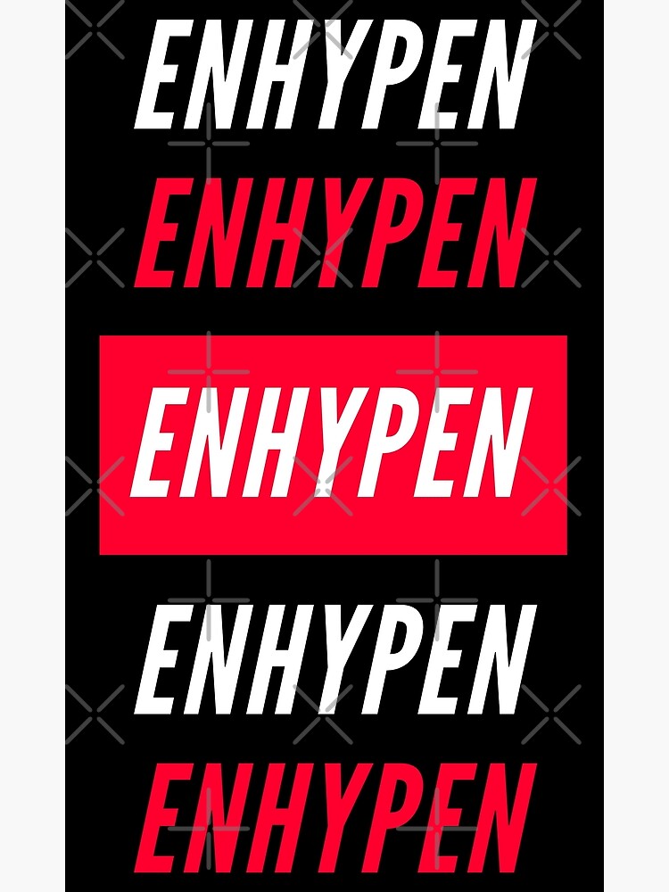 Lámina fotográfica «ENHYPEN Kpop Group Logo Rojo» de SugarSaint | Redbubble