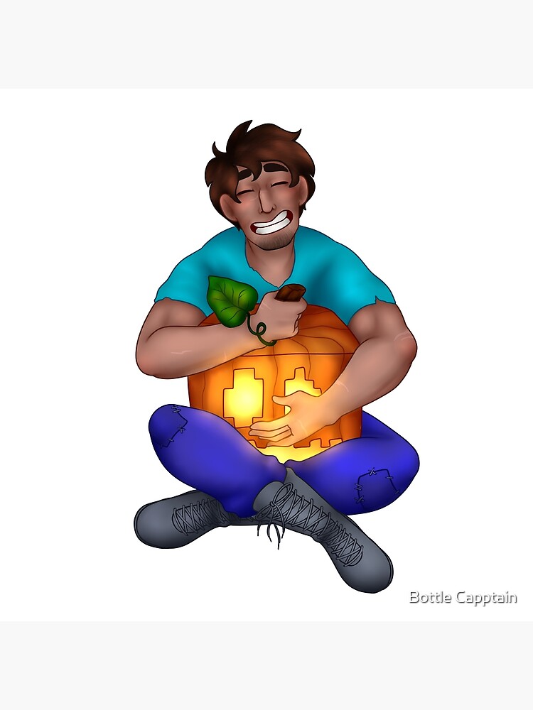 "Minecraft - Steve w pumpkin" Poster by artistic-nerd | Redbubble