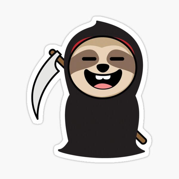 "cute killer sloth" Sticker for Sale by ZizoList | Redbubble