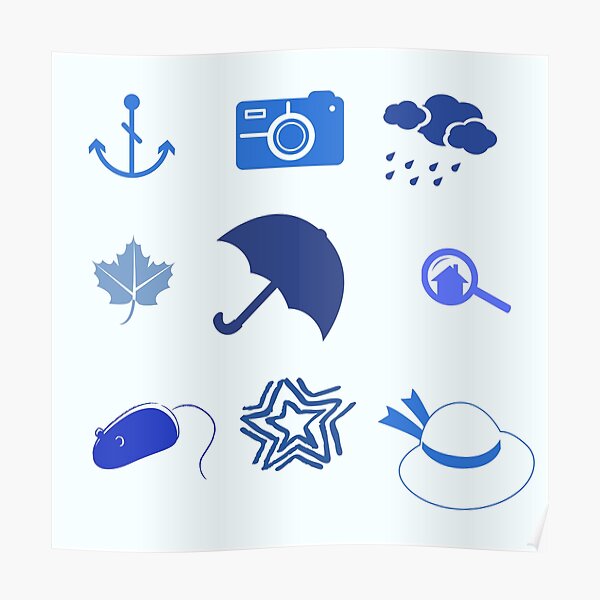 "Blue starter pack " Poster by Didije | Redbubble