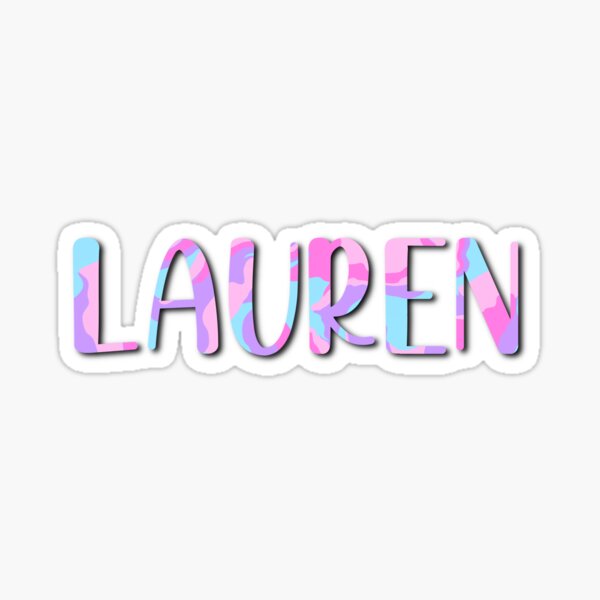 "Lauren" Sticker for Sale by dolphin1128 | Redbubble