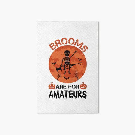 "Brooms Are for Amateurs Nurse Skeleton Riding Syringe / Nursing ...