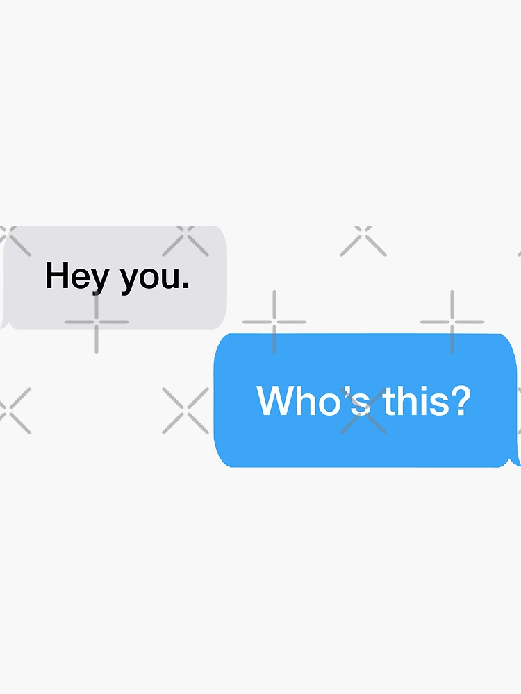 "Who this? Text message" Sticker for Sale by wendy4496 | Redbubble