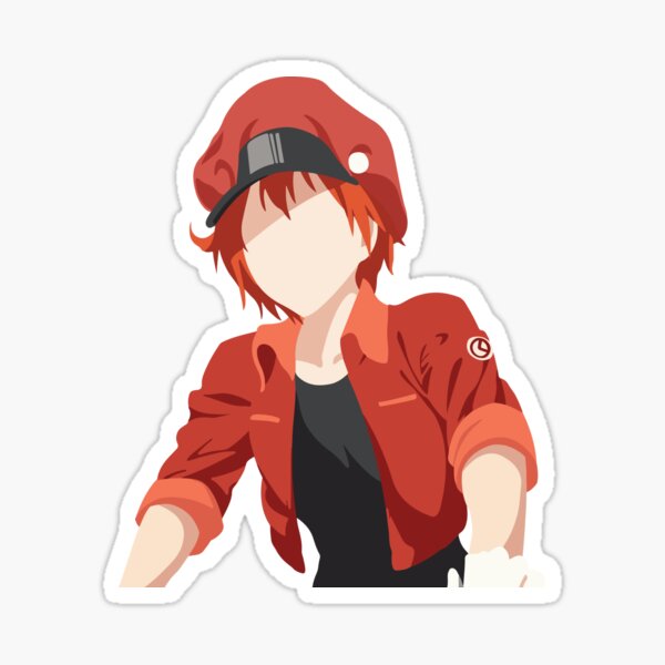 "Cells at Work Red Blood Cell Minimalist" Sticker by egrjhn | Redbubble