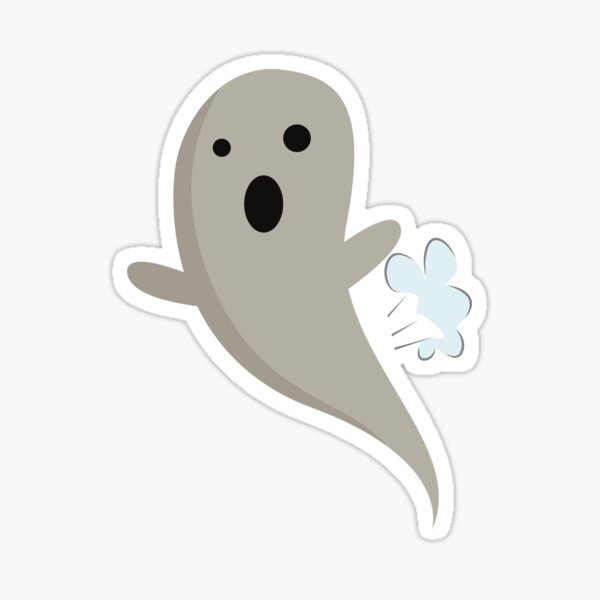 "Farting Ghost" Sticker by majutkaaa | Redbubble