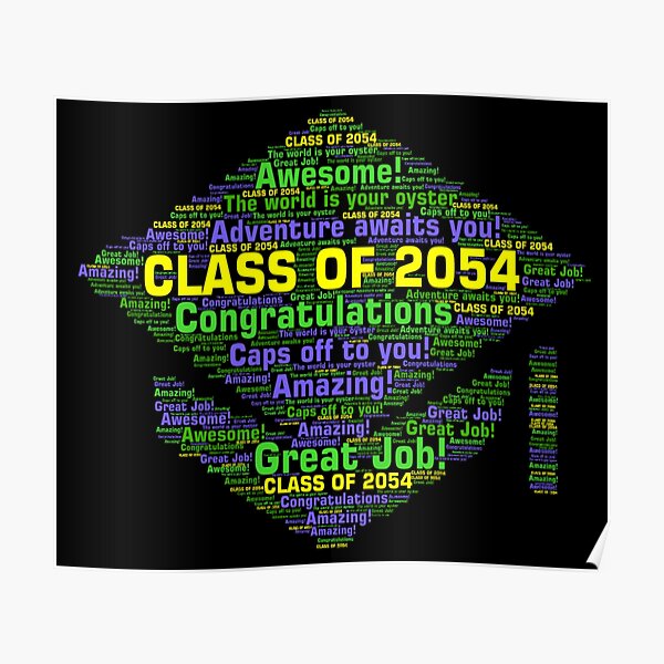 "Class of 2054" Poster for Sale by HappinessWorld | Redbubble