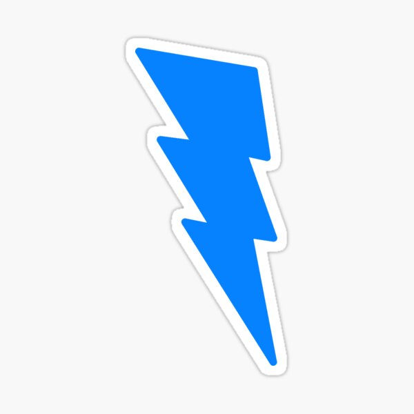 "Sky Blue Lightning Bolt" Sticker for Sale by artbySC | Redbubble