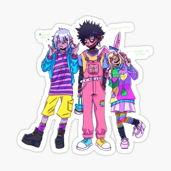 "Kidcore MHA" Sticker for Sale by stuffbytaylor | Redbubble