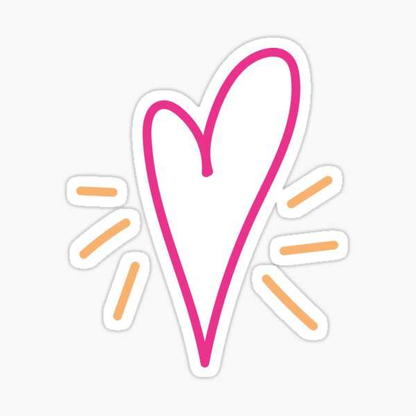 "Heart Line" Sticker by pyariu | Redbubble