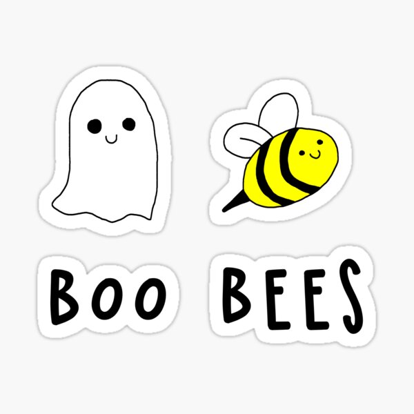 "Boo Bees " Sticker for Sale by CuteNerdieBois | Redbubble