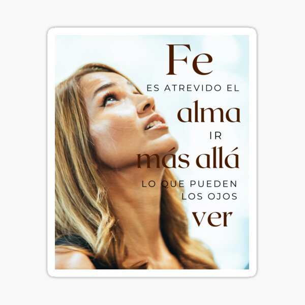 "la fe es audaz" Sticker for Sale by RisingAbove | Redbubble