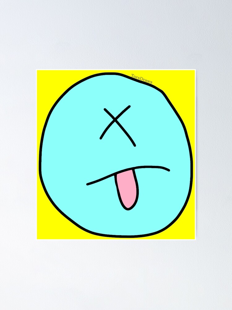 "Badly Drawn Monster Blue Cyclops Tongue Out" Poster by TorsDraws ...