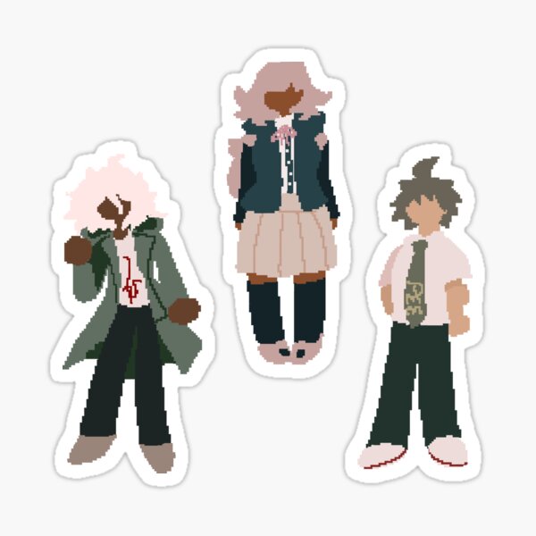 "[Danganronpa/YTTD] Fake YTTD Sprites: Komaeda, Chiaki, Hajime" Sticker ...