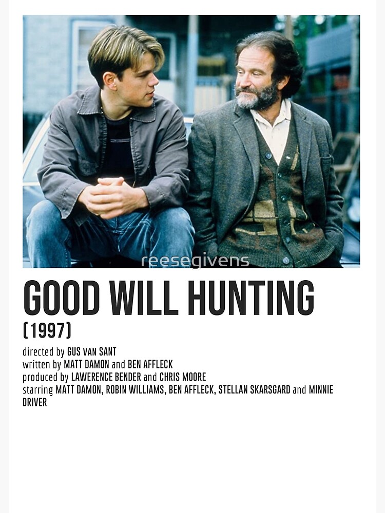 "GOOD WILL HUNTING POSTER " Poster for Sale by reesegivens | Redbubble