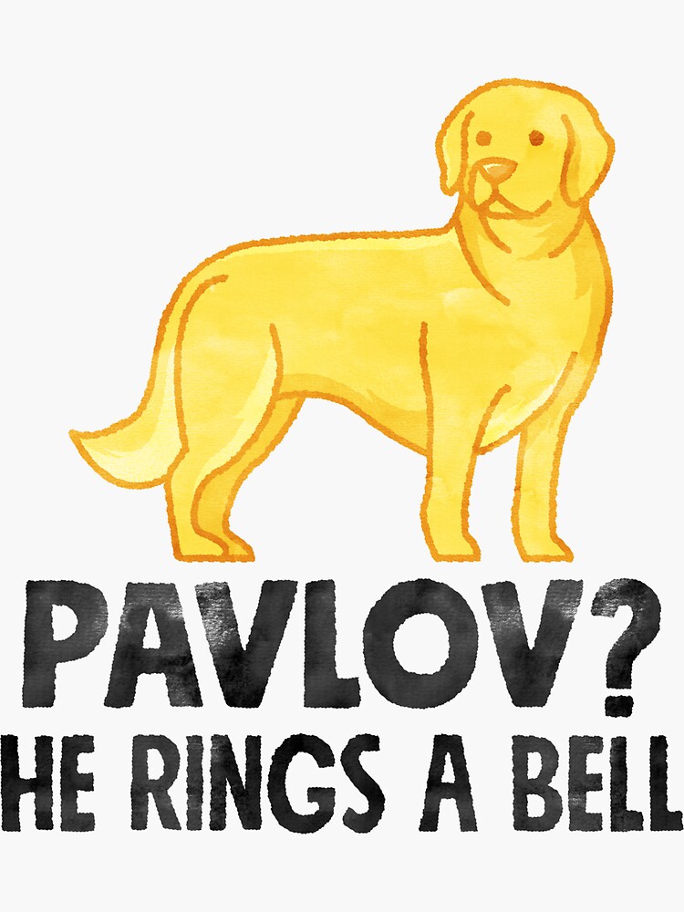 "Pavlov That Rings A Bell Pun Joke" Sticker for Sale by sharedipmemes ...