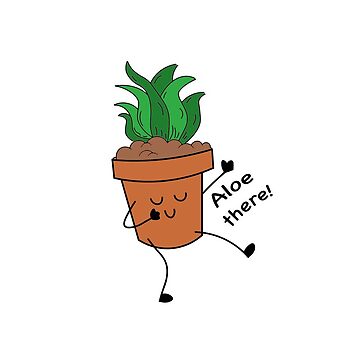 "Aloe Plant Aloe There!" Sticker for Sale by AngryTrees | Redbubble