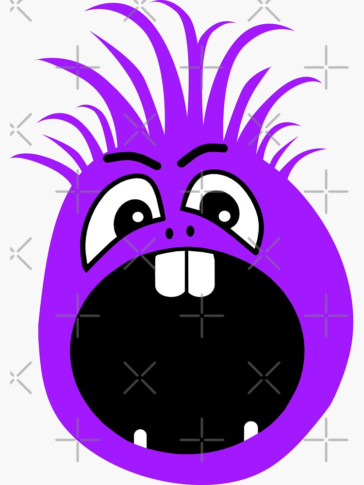 "Purple Screaming Head" Sticker for Sale by Trace1234 | Redbubble