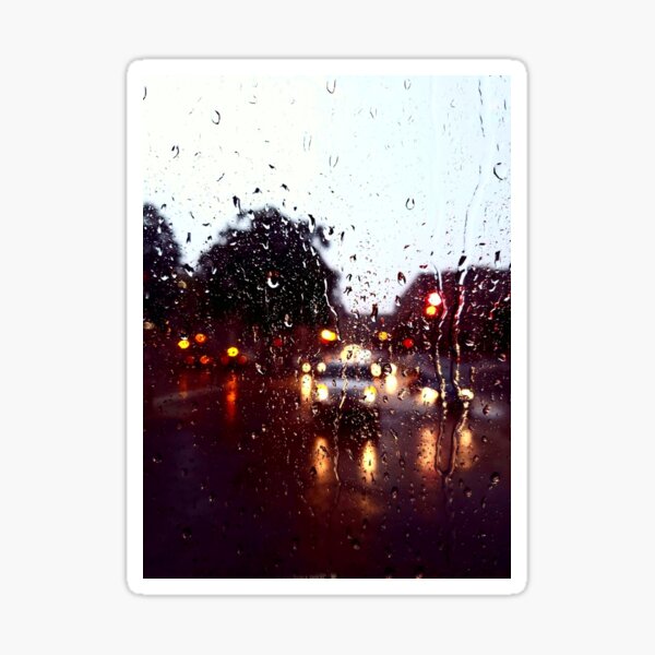 "cars, rain, and street lights" Sticker for Sale by nessaaj | Redbubble
