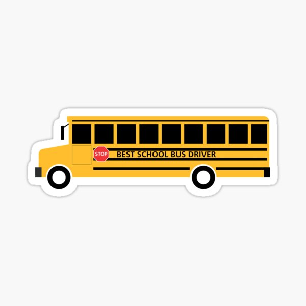 "Best School Bus Driver" Sticker for Sale by FLAREapparel | Redbubble