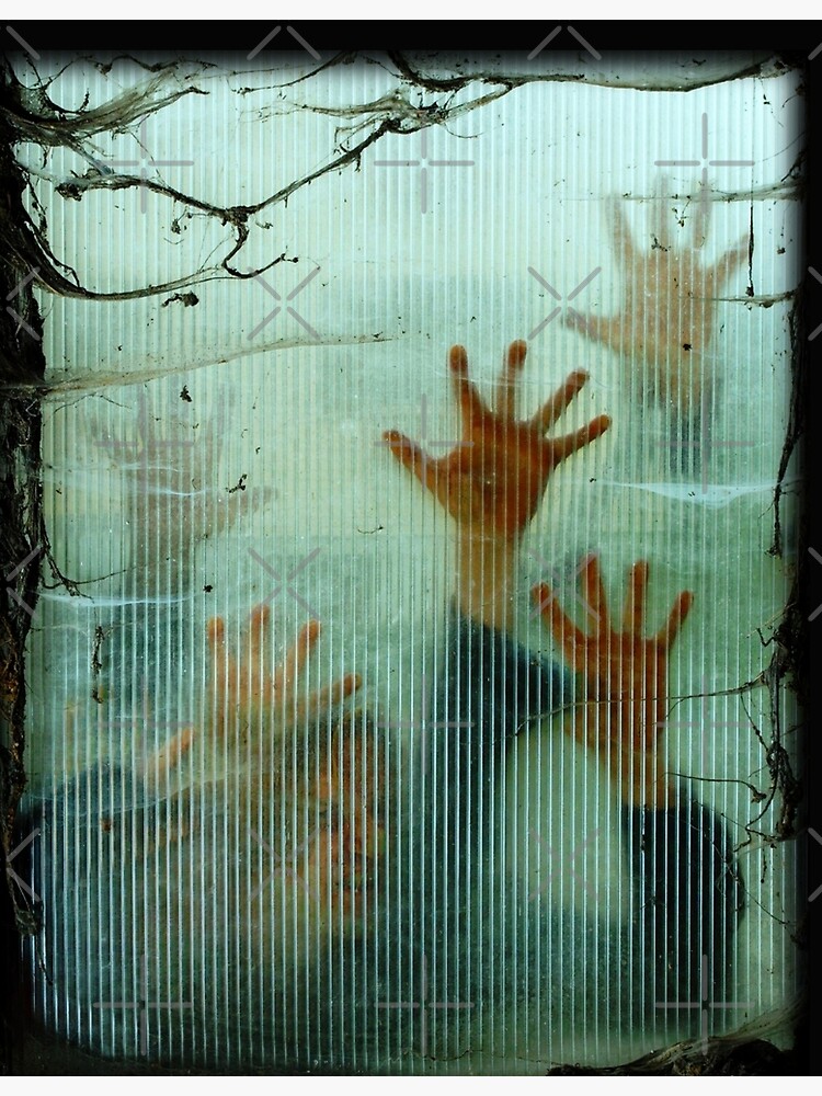 "Creepy Zombie Hands Outside Window Graphic Illustration Art" Poster by ...