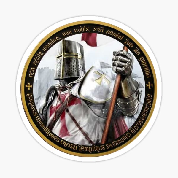 "Christian Crusader Templar Knight best print design" Sticker by ...