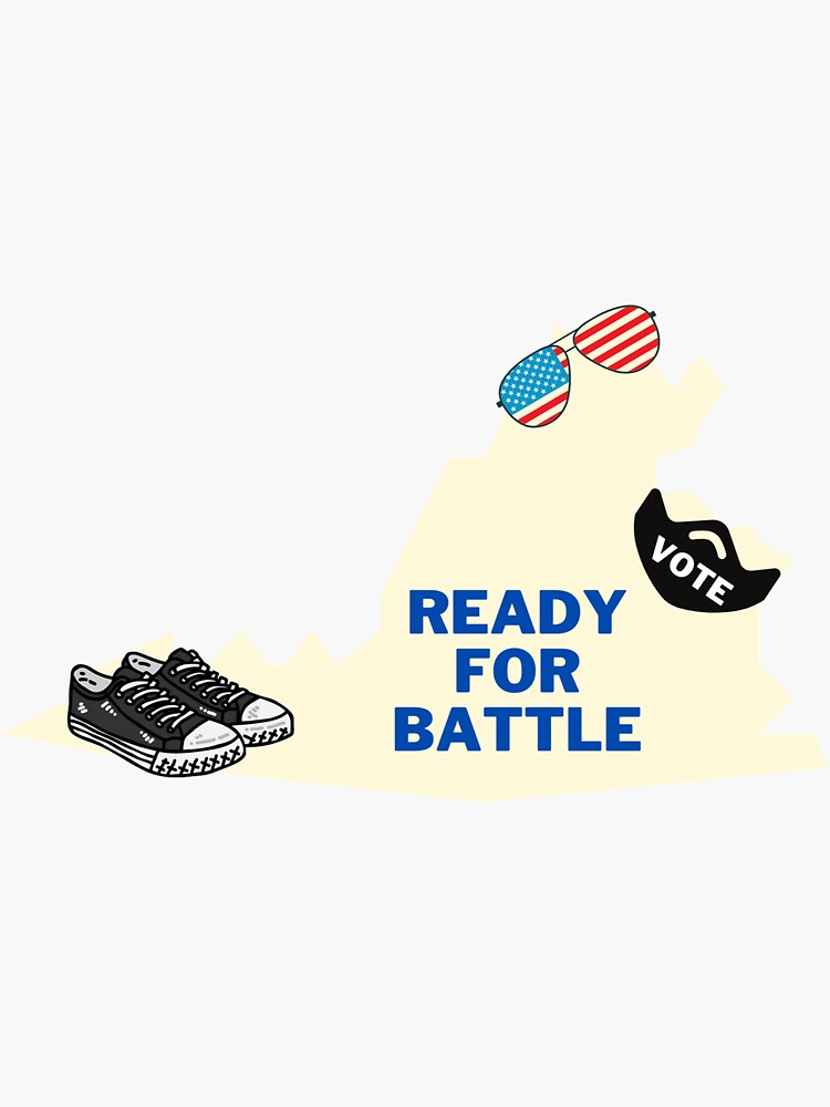 "Virginia Ready For Battle" Sticker by ElectionMerch | Redbubble
