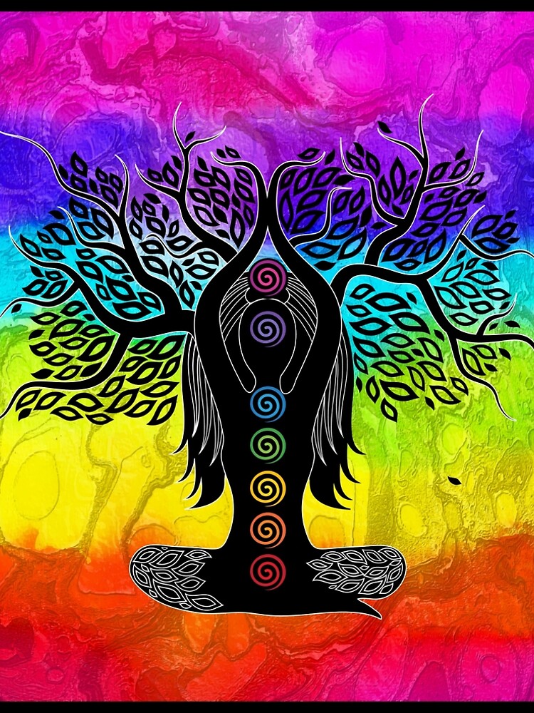 "Chakra Lady Tree - 60 Chakra BG" A-Linien Kleid von chakraplaza ...