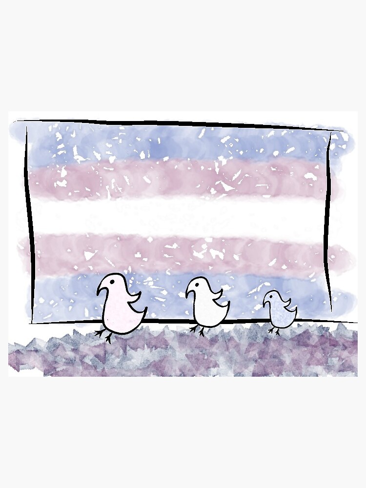 "Trans Crows" Sticker for Sale by Aaronbot9000 | Redbubble