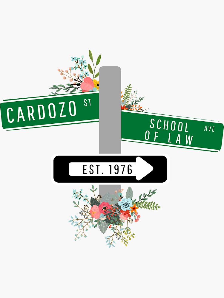 "Cardozo School of Law Street Signs" Sticker for Sale by gillypilly ...