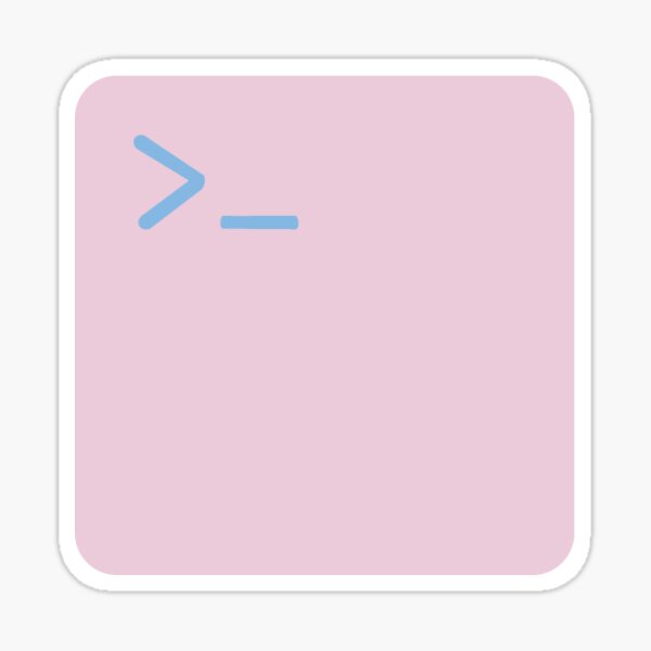 "developer terminal - pink" Sticker by madebymeryl | Redbubble