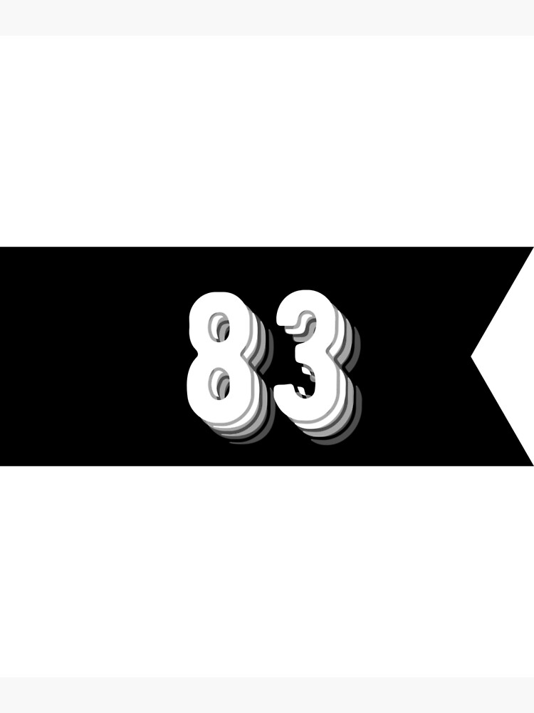 "83 number logo white" Poster for Sale by Mirolub | Redbubble