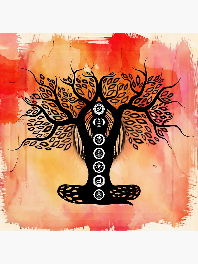 "Chakra Lady Tree - 60 Watercolor RBG" Sticker for Sale by chakraplaza ...