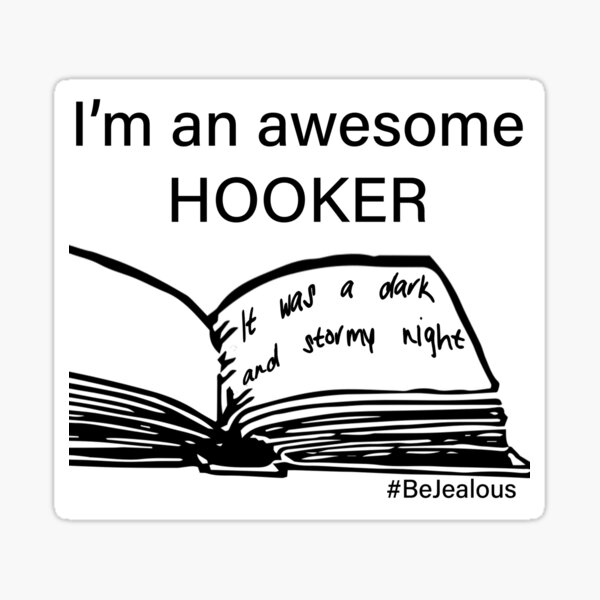 "Awesome Hooker" Sticker for Sale by MarenSmithMerch | Redbubble