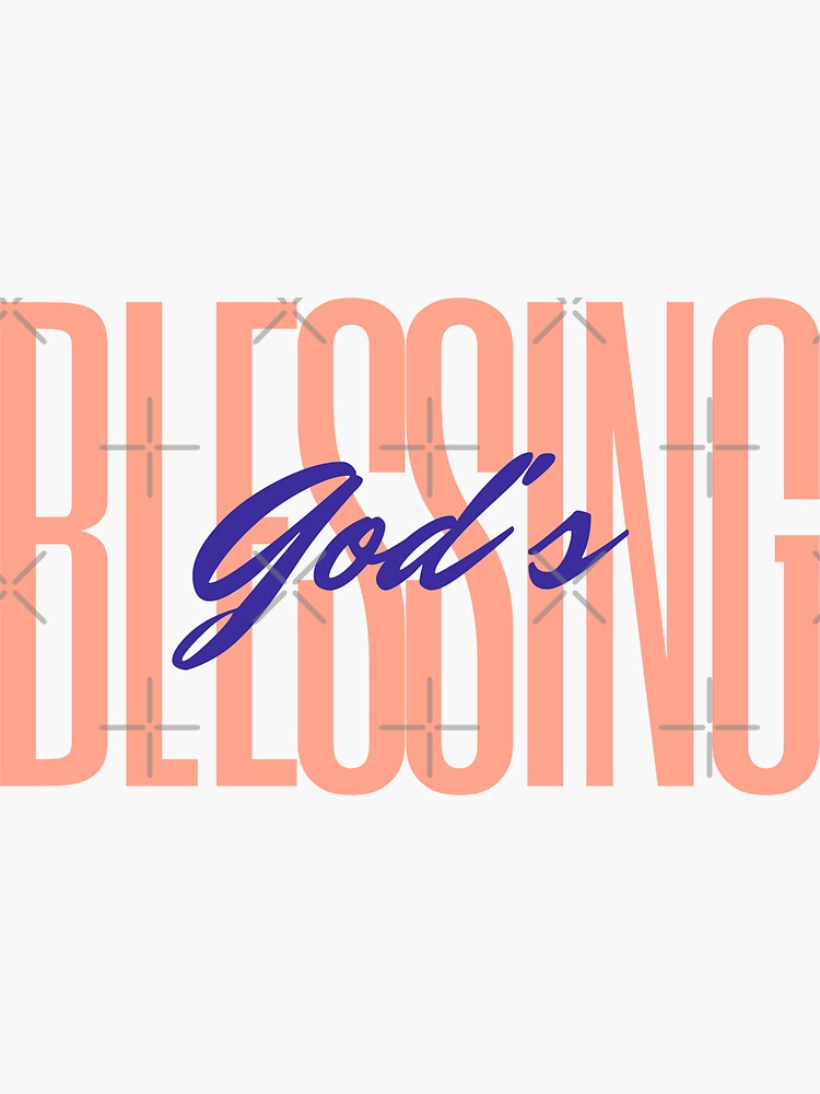 "Gods Blessing | Blessed in Christ | Green and White Letter Typography ...